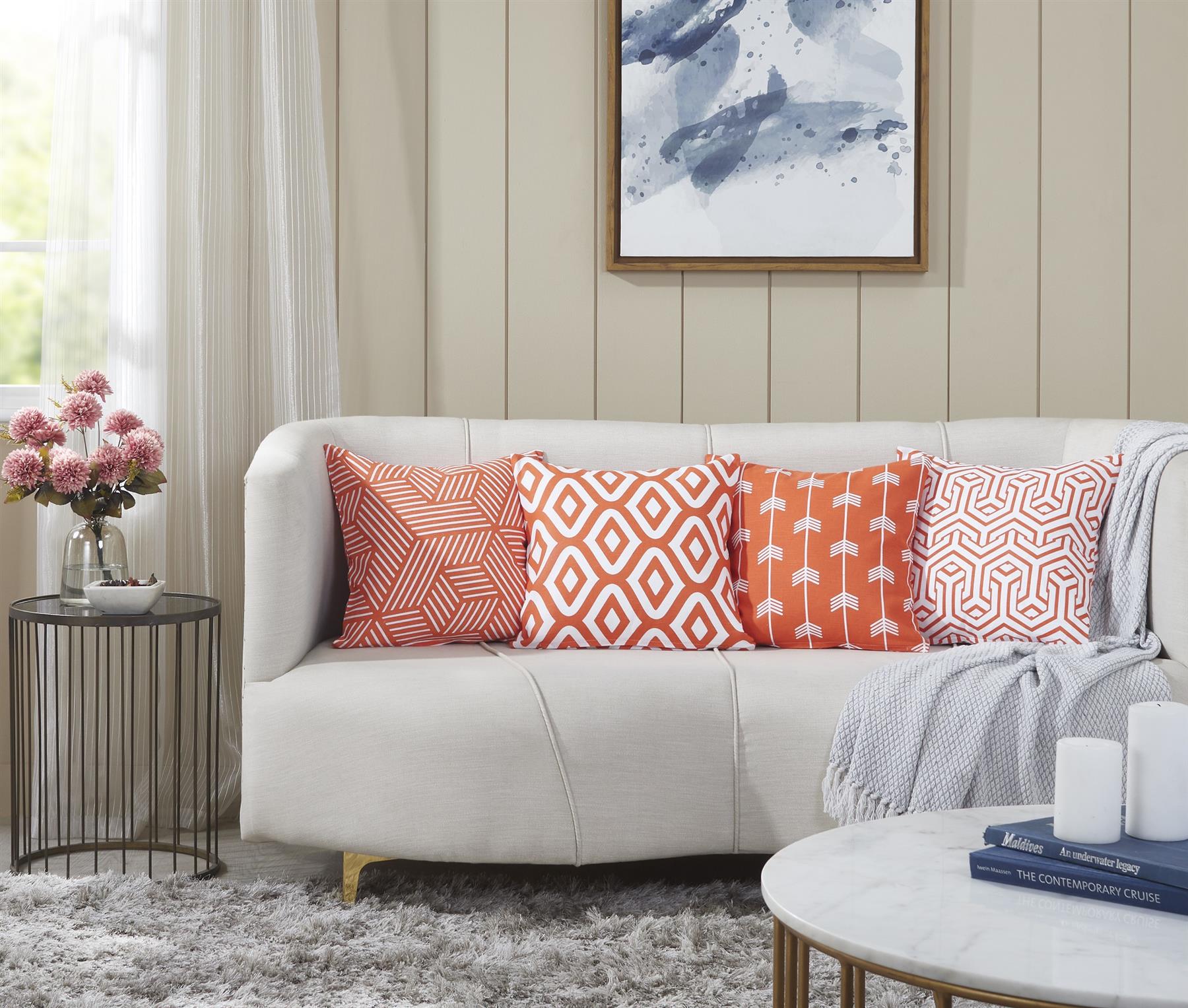 Buy Unique Double-Sided Cotton Cushion Covers (Set of 4) - 18 × 18 ...